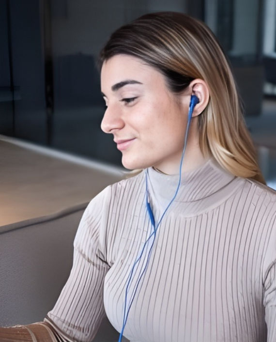 Buy DCU Tecnologic USB-C Wired Earphone - Blue in Qatar - AlaneesQatar.Qa