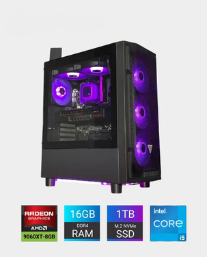 Buy Pre-Built Gaming PC - i5-14400F, Radeon RX 9060 XT 8GB, 16GB RGB ...