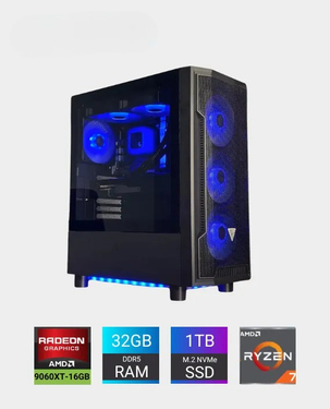 Buy Pre-Built Gaming PC Ryzen 7 7700X RX 9060 XT 32GB 1TB SSD in Qatar ...