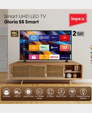 Buy Impex 55-Inch 4K UHD Smart TV in Qatar - AlaneesQatar.Qa