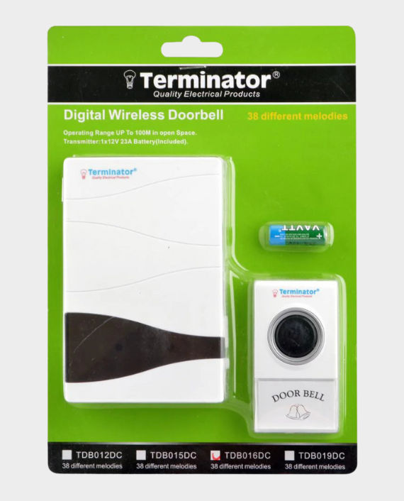Buy Terminator Digital Wireless Door Bell Battery in Qatar ...
