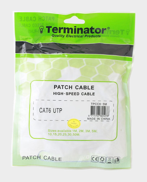 Buy Terminator CAT6 Ethernet Patch Cable 5m 10Gbps in Qatar ...