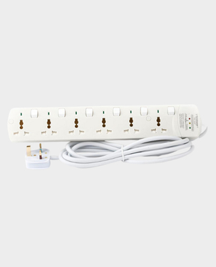 Buy Terminator 6 Way Power Extension Socket With 3m Cable in Qatar ...
