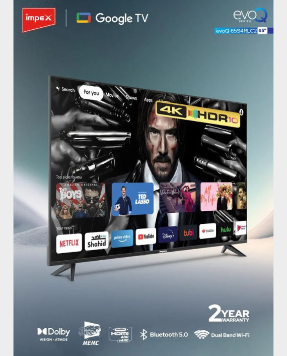 Buy Impex evoQ 65-Inch 4K UHD LED Google TV in Qatar - AlaneesQatar.Qa
