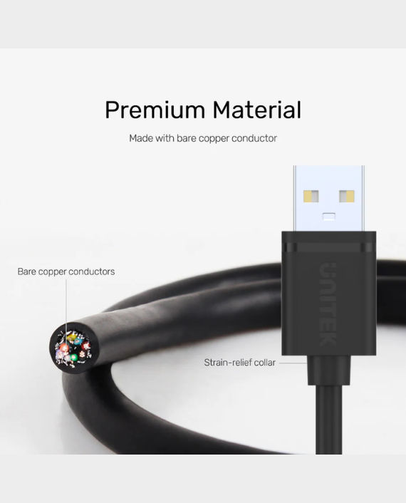 Buy UNITEK USB-A to USB-A Data Cable 1.5m 480Mbps in Qatar ...