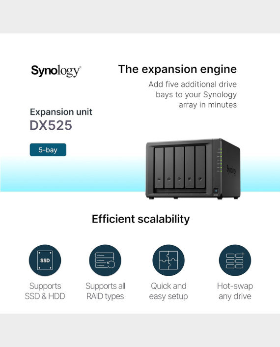 Buy Synology DX525 5-Bay DiskStation Expansion in Qatar - AlaneesQatar.Qa