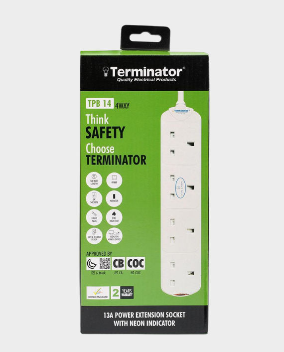 Buy Terminator 4 Way Universal Power Extension Socket 5m Cable in Qatar ...