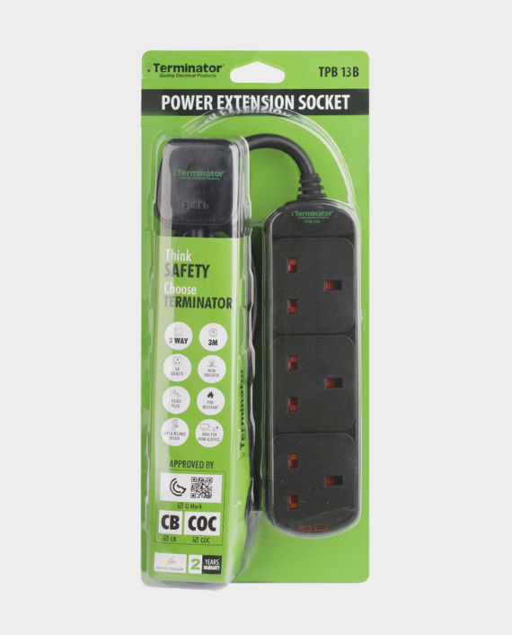 Buy Terminator 3-Way Power Extension 3m 3250W in Qatar - AlaneesQatar.Qa