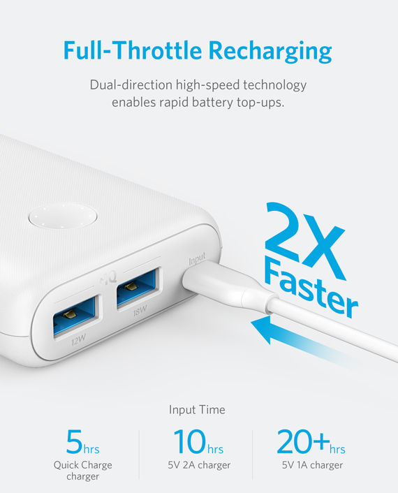 Buy Anker PowerCore II 20000 White in Qatar - AlaneesQatar.Qa