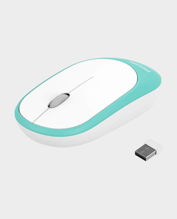Buy Philips M7314 Wireless Mouse Cyan in Qatar - AlaneesQatar.Qa