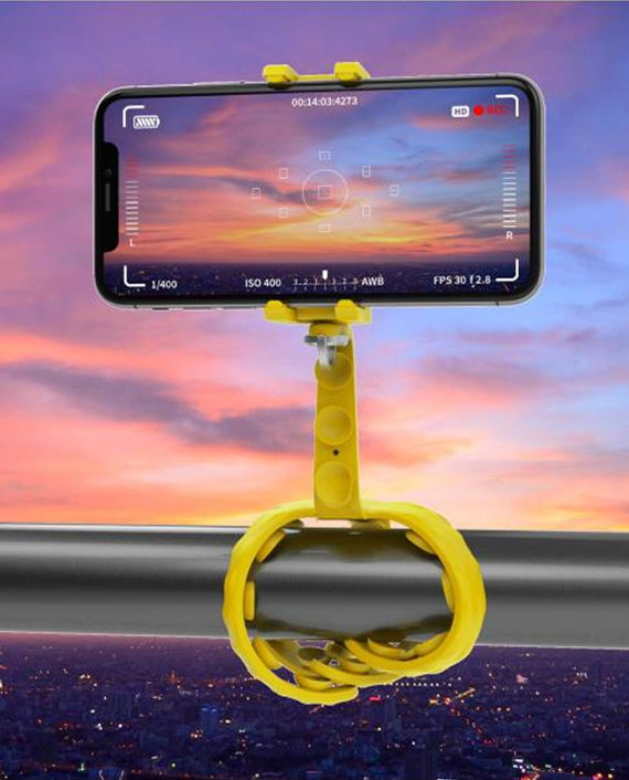 Buy Celly Squiddy Squiddybk Flexible Mini Tripod Yellow in Qatar - AlaneesQatar.Qa