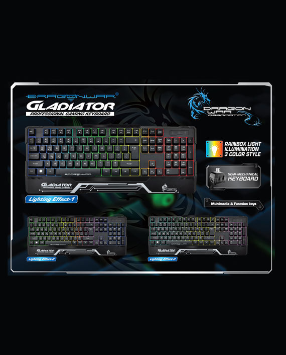 Buy Dragon War Gladiator GK-008 Semi Mechanical Wired Gaming Keyboard ...