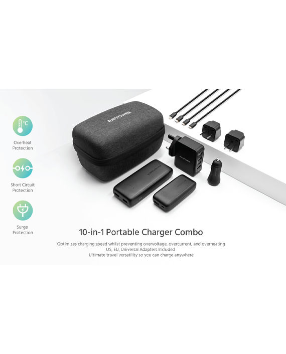 Buy RAVPower 10 in 1 Portable Charger Combo in Qatar - AlaneesQatar.Qa