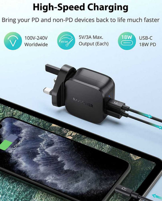 Buy RAVPower 5 in 1 PD Pioneer Power Bank Combo in Qatar - AlaneesQatar.Qa