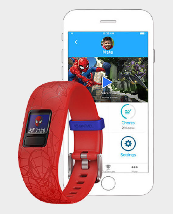 Buy Garmin Vivofit Jr.2 Adjustable Smartwatch Marvel Spiderman Red in ...