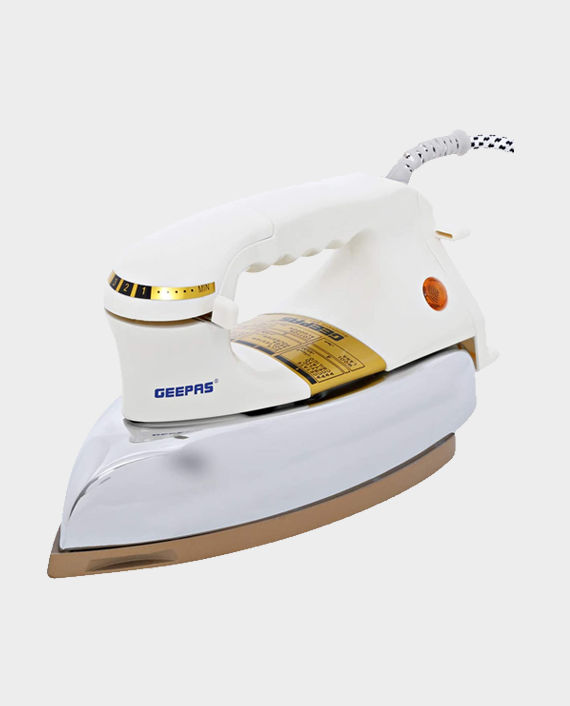 Buy Geepas GDI2780 Dry Iron with Non Stick Golden Teflon in Qatar ...