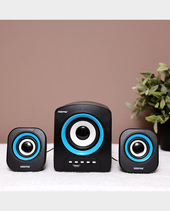 Buy Geepas GMS8803 2.1 Computer Speaker Black/Blue in Qatar ...