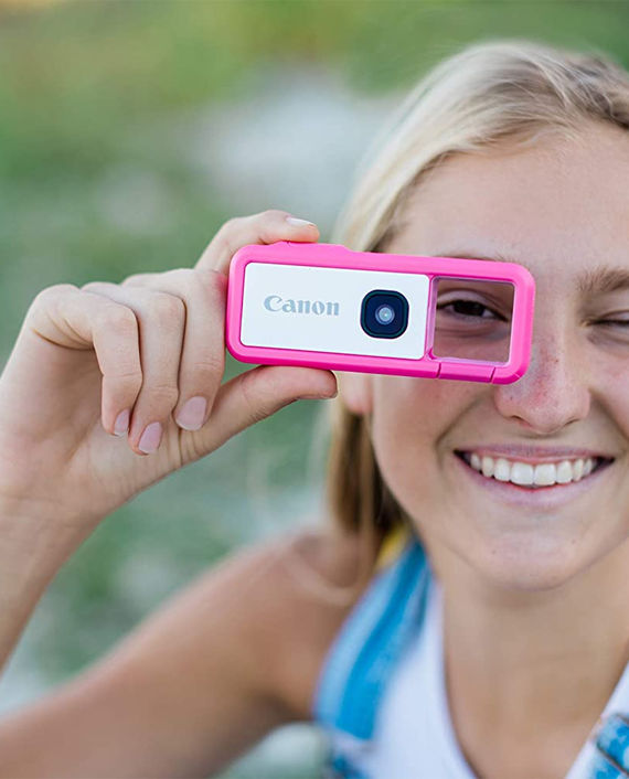 Buy Canon IVY REC Outdoor Camera Dragonfruit in Qatar - AlaneesQatar.Qa