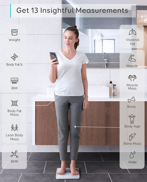 Buy Eufy By Anker Smart Scale P1 with Bluetooth White in Qatar ...