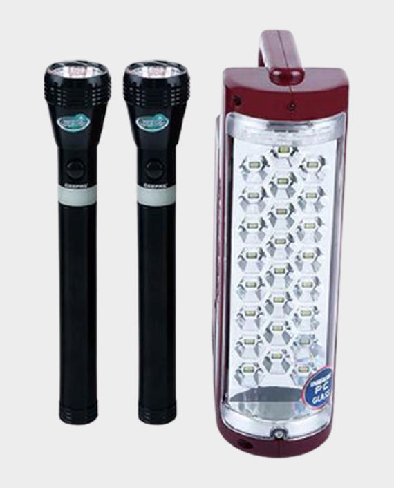 Buy Geepas GEFL4141 Rechargeable 2 Piece Flashlight + Lantern Combo in ...