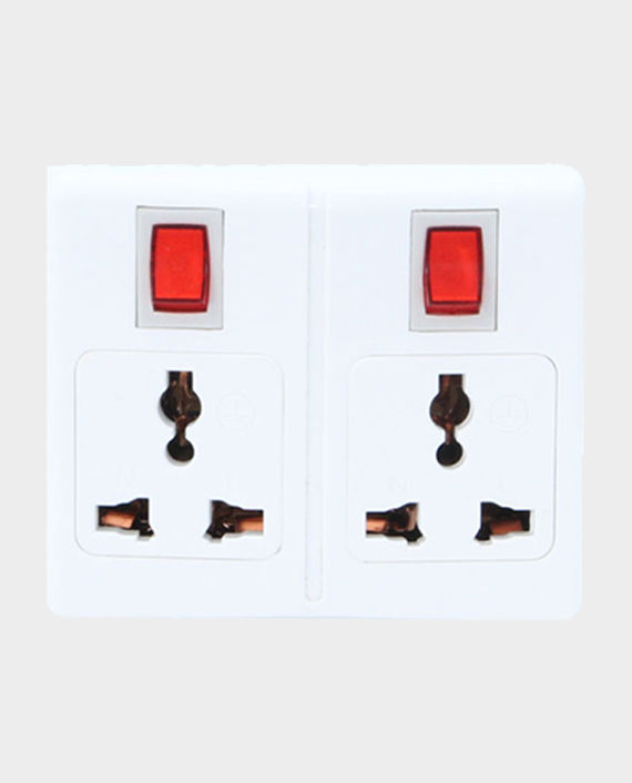 Buy Geepas GES4051 2 Outlet High Quality Adapter with 2 Switch in Qatar - AlaneesQatar.Qa