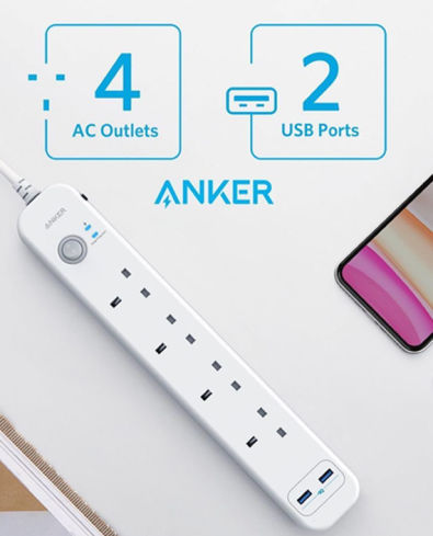 Buy Anker Power Extend USB 4 Strip 6 in 1 USB Power Strip White in ...