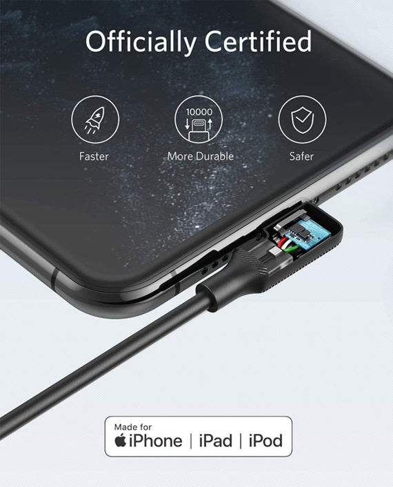 Buy Anker USB-C to 90 Degree Lightning Cable 3Ft/0.9M in Qatar ...