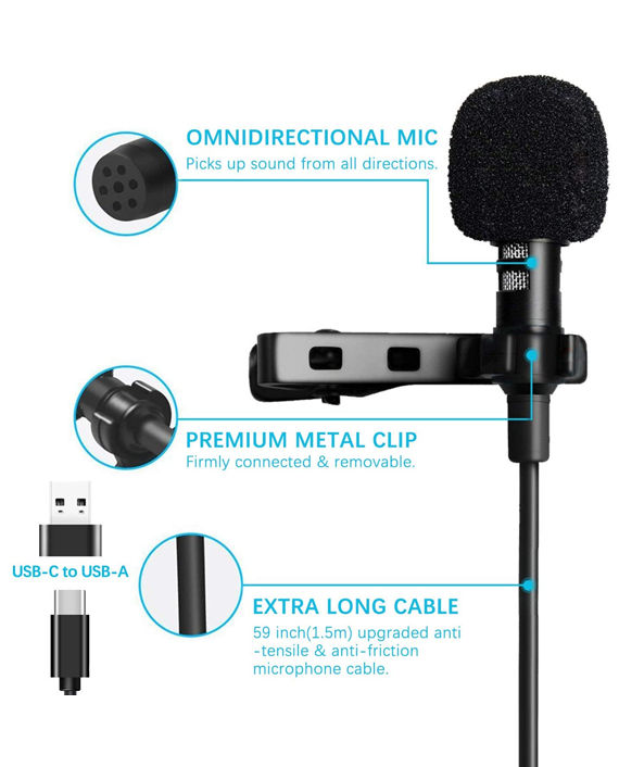 Buy Candc DC-C4 Clip on Usb Type-C Lapel Microphone in Qatar ...