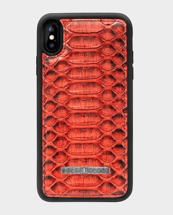 Buy Gold Black Exotic iPhone XS Max Case Python Dark Red in Qatar ...