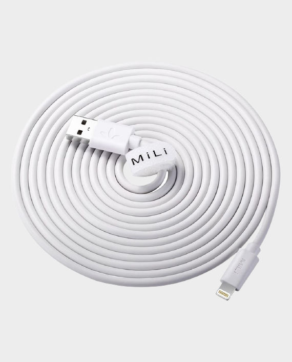 Buy MiLi USB-A to Lightning Cable 3M White in Qatar - AlaneesQatar.Qa