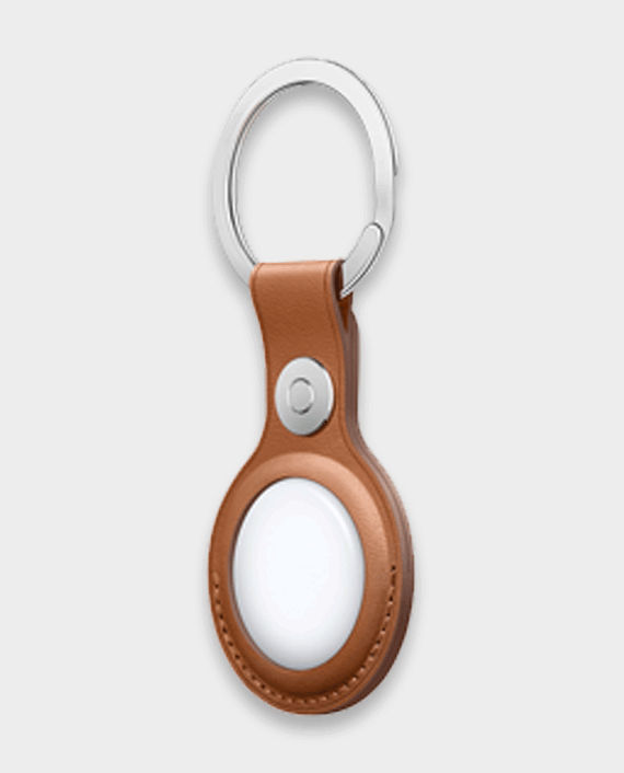 Buy Apple AirTag Leather Key Ring Saddle Brown in Qatar - AlaneesQatar.Qa