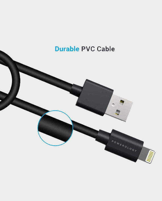 Buy Powerology Lightning Cable 1.2m in Qatar - AlaneesQatar.Qa
