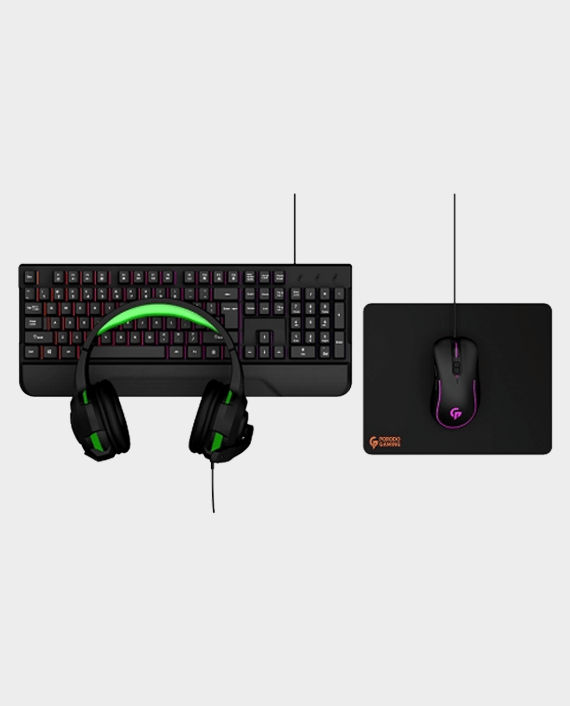 Buy Porodo 4 In 1 Gaming Starter Kit(Keyboard/mouse/mouse Pad) PDX213-BK in Qatar - AlaneesQatar.Qa