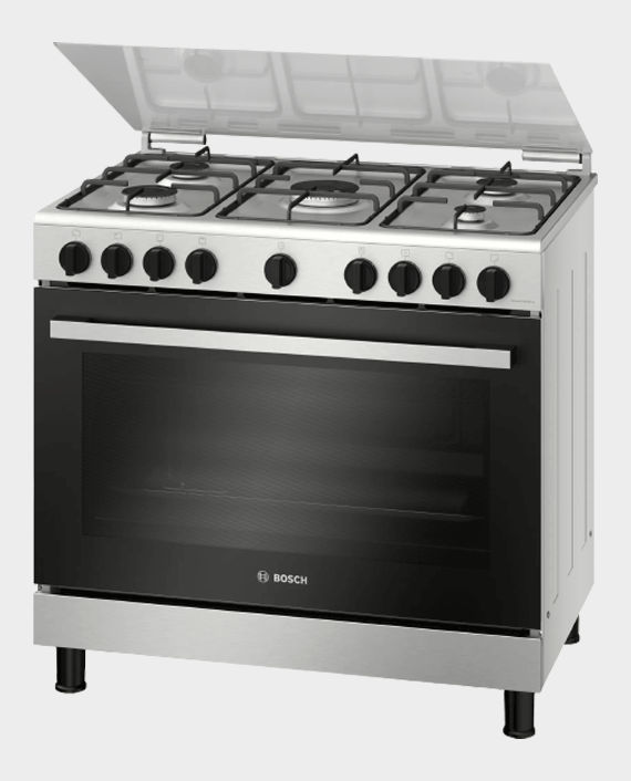 Buy Bosch HGX5H0W50M Series 6 Gas Range Cooker Stainless Steel in Qatar ...