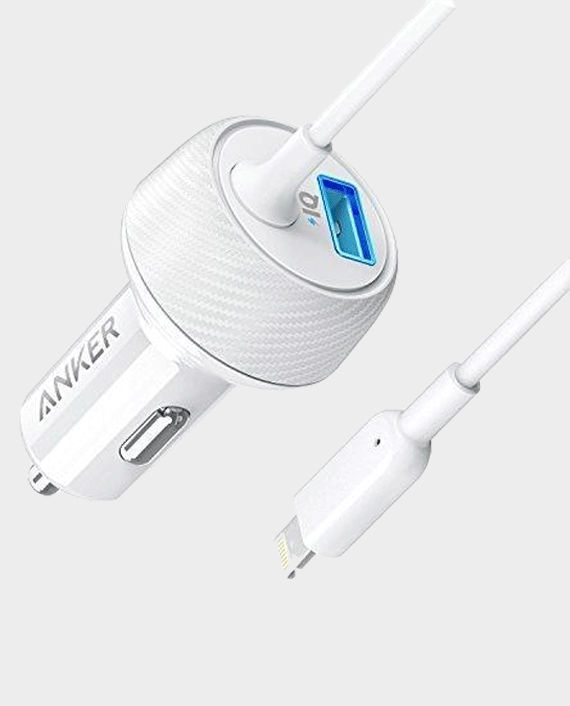 Buy Anker PowerDrive 2 Elite with Lightning Connector UN White in Qatar ...