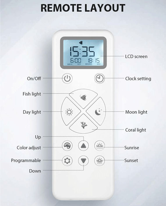 Buy Glint LED Aquarium Lights with 2.4G Remote IP68 60cm in Qatar - AlaneesQatar.Qa