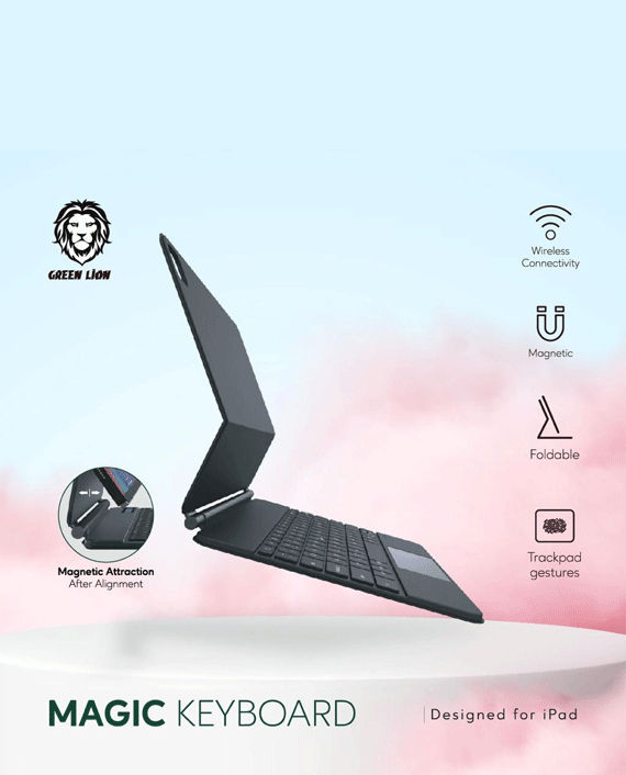 Buy Green Magic Keyboard for iPad 12.9 inch 500mAh (English/Arabic ...