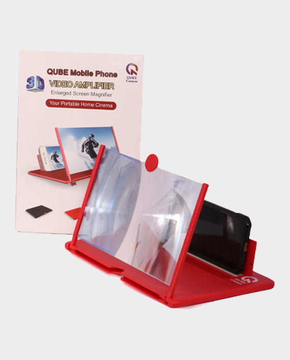Buy Qube Mobile Phone 3D Video Amplifier Red in Qatar - AlaneesQatar.Qa