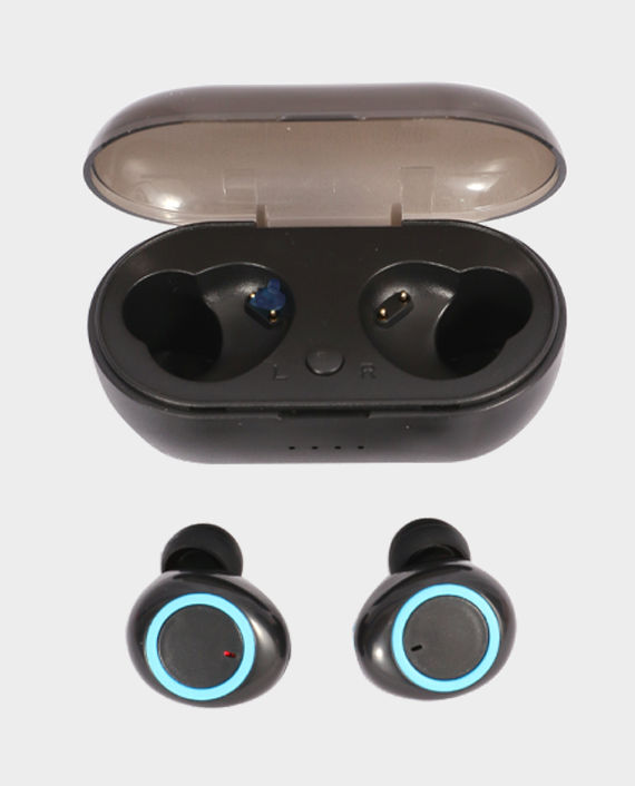 Buy Qube Sport Wireless Earbuds Black and Blue in Qatar - AlaneesQatar.Qa