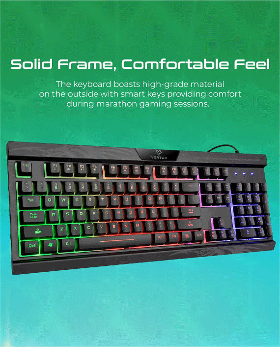 Buy Vertux Amber Pro Performance Gaming Keyboard (EN/AR) in Qatar ...