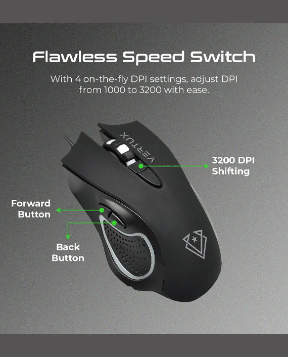 Buy Vertux Vendetta Ergonomic Gaming Keyboard & Mouse with Programable ...