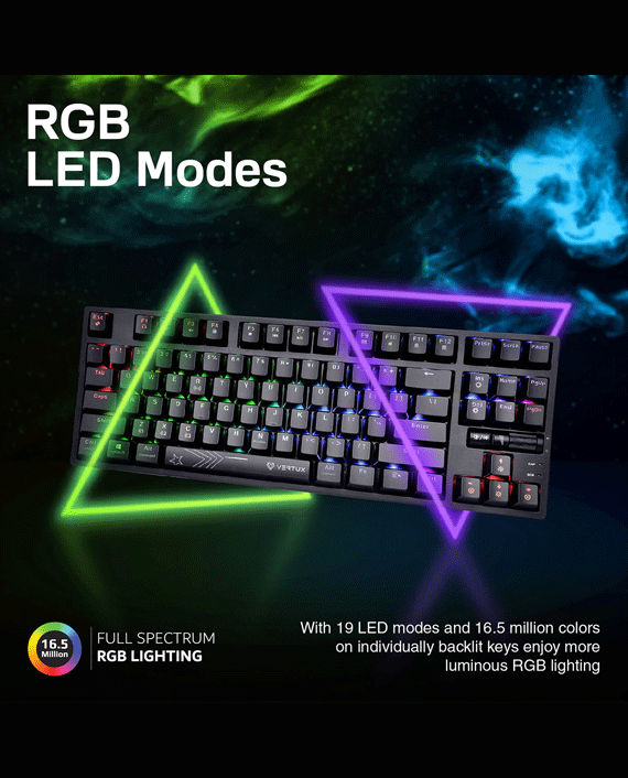 Buy Vertux VertuPro-80 HyperSpeed Tenkeyless Mechanical Keyboard (EN/AR ...