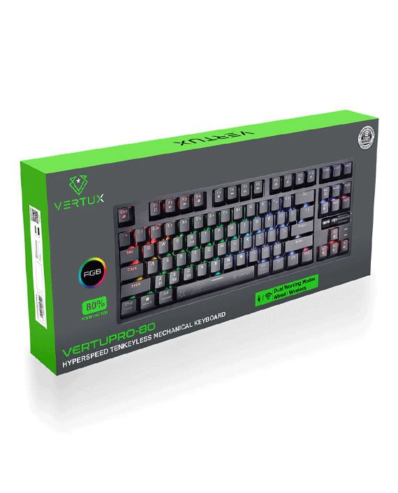 Buy Vertux VertuPro-80 HyperSpeed Tenkeyless Mechanical Keyboard (EN/AR ...