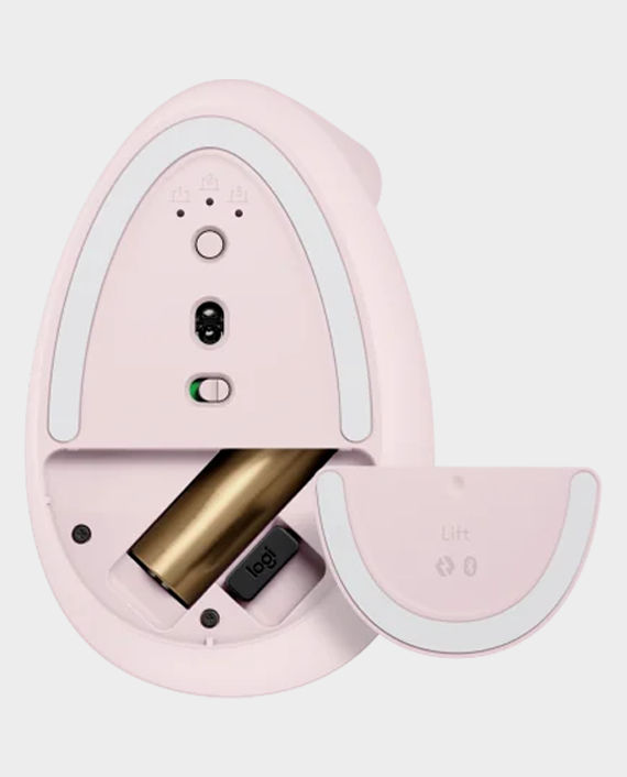Buy Logitech Lift Vertical Ergonomic Mouse Pink in Qatar - AlaneesQatar.Qa