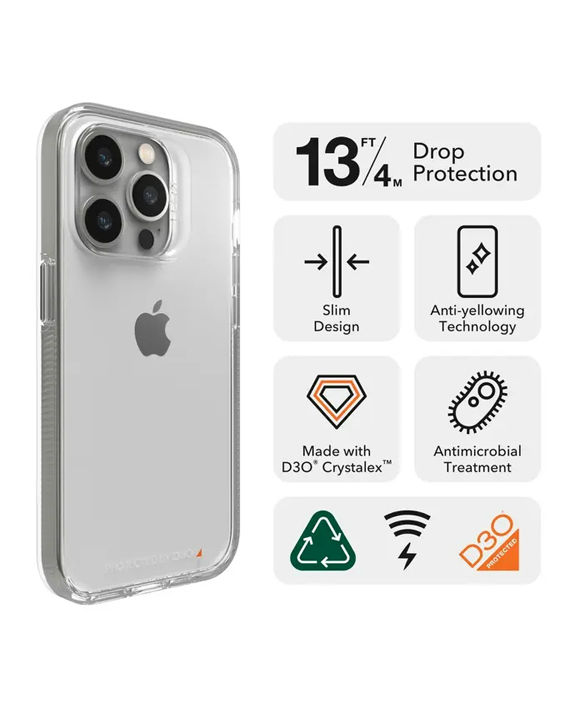 Buy ZAGG Gear4 D30 Crystal Palace Case for iPhone 14 Pro Clear in Qatar ...