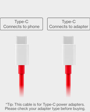 Buy One Plus SUPERVOOC Type-c To Type-c Cable 100cm Red in Qatar ...