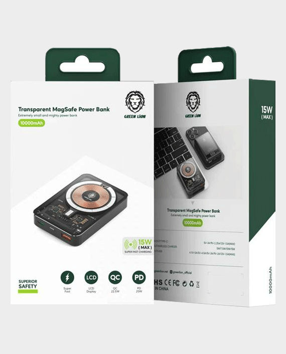 Buy Green Transparent MagSafe Powerbank 10000mAh PD 20W in Qatar ...