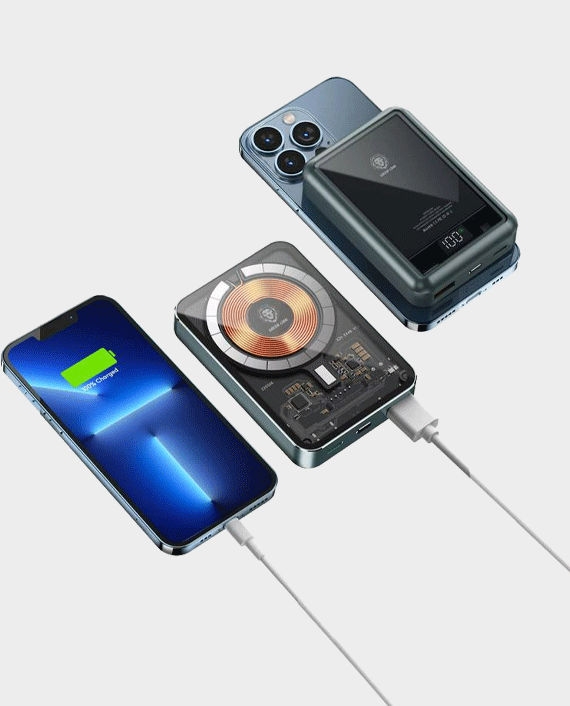 Buy Green Transparent MagSafe Powerbank 10000mAh PD 20W in Qatar ...