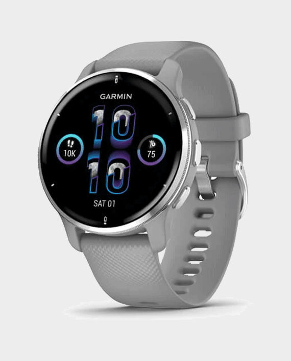 Buy Garmin 010-02496-10 Venu 2 Plus Silver Stainless Steel Bezel ...