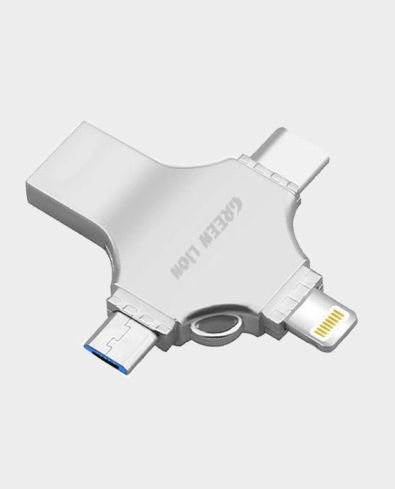 Buy Green Lion 4 In 1 USB Flash Drive 128GB (Silver) in Qatar ...